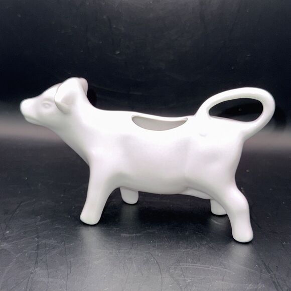 Kitchen | Vintage Mini White Porcelain Ceramic Calf Cow Creamer Syrup ...